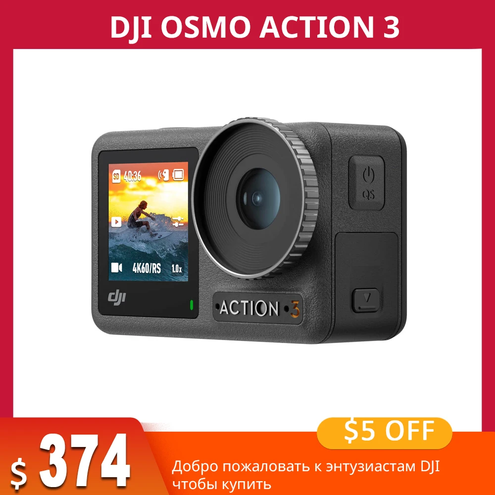 Dji Osmo Action 3 4k/120fps & Super-wide Fov Camera 160-min Max ...