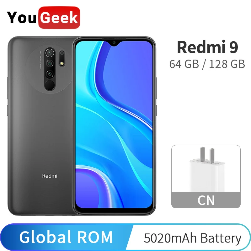 Teléfono Inteligente Redmi 9 Global, 64GB/128GB, Helio G80, ocho ...