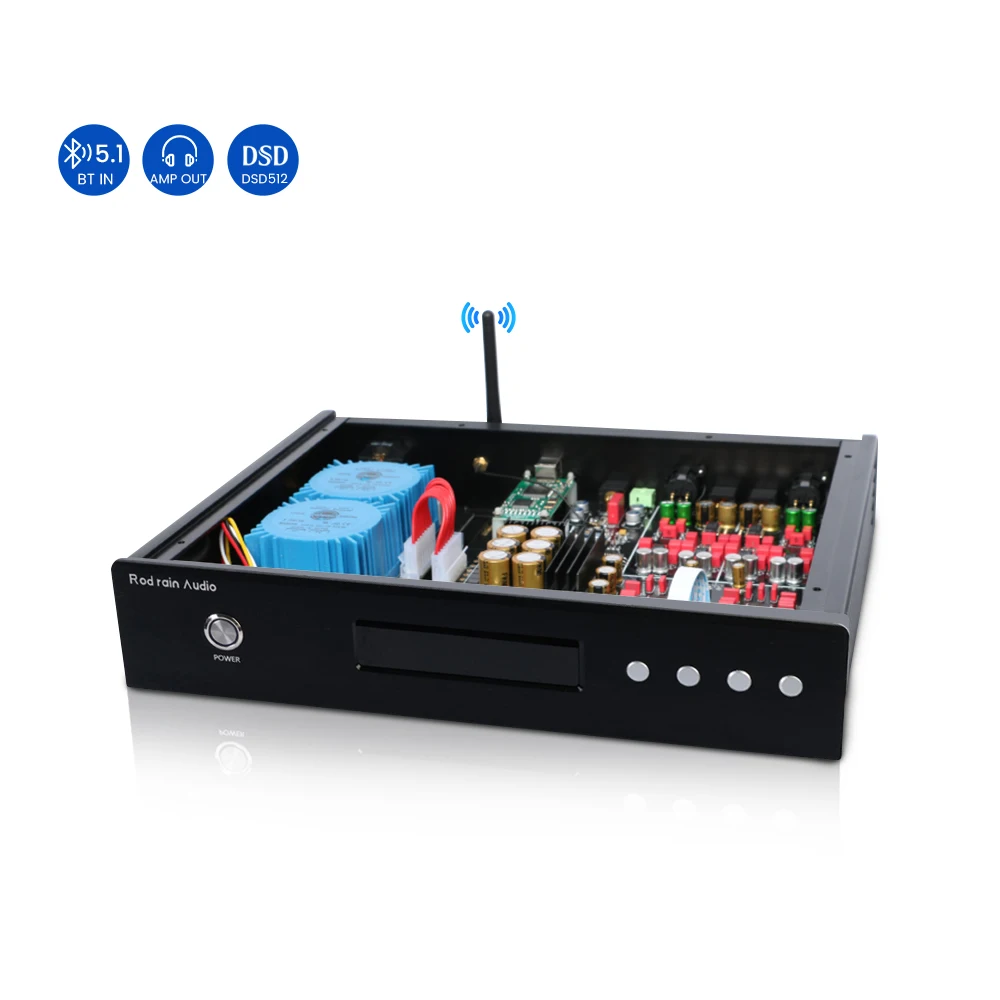 로드 레인 오디오 앰프 블루투스 디코더, DSD512 ESS9038PRO QCC5125, DAC USB 동축 파이버 밸런스드 ...