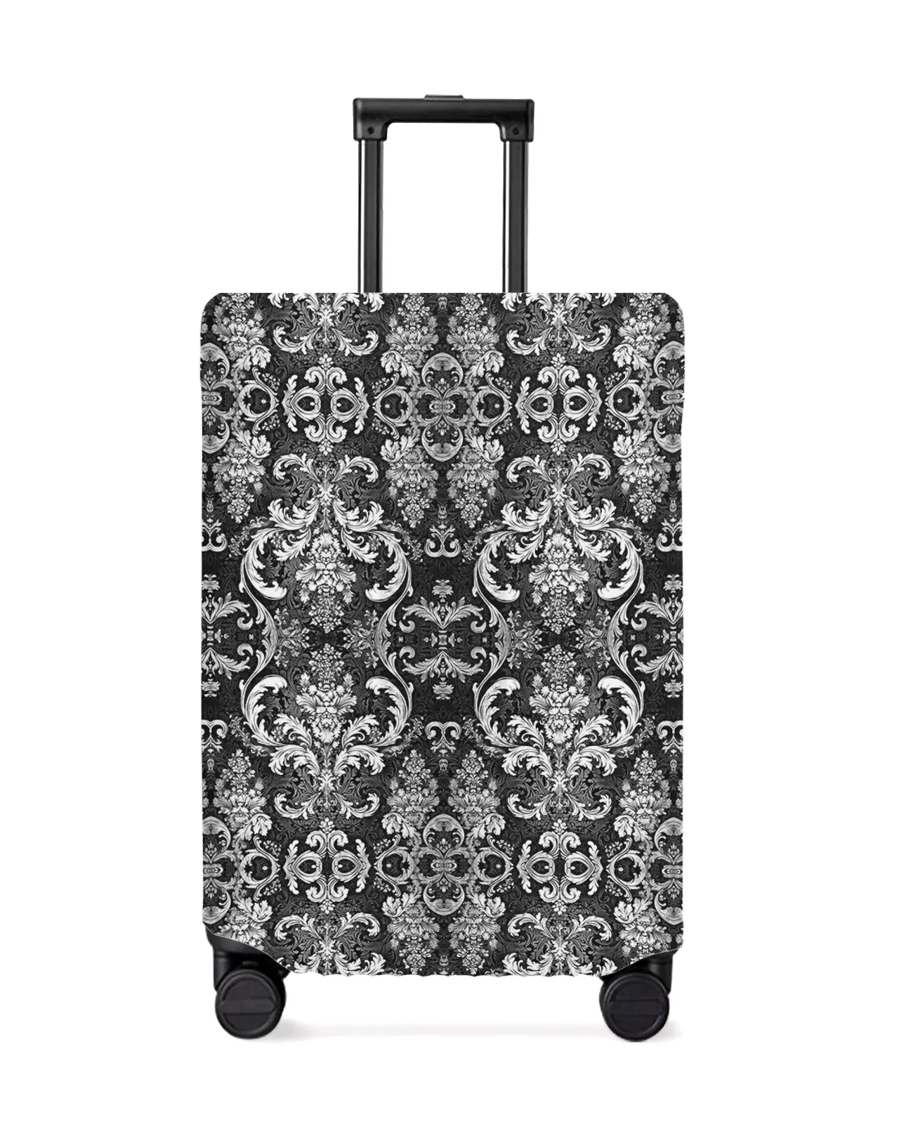 Flower Texture Abstract Retro Travel Luggage Cover Elastic Baggage ...
