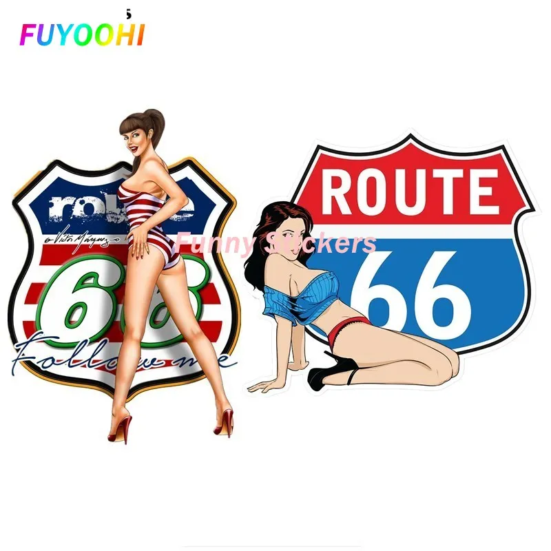 Fuyoohi Exterior Protection Play Stickers Funny Sexy Sticker Route 66