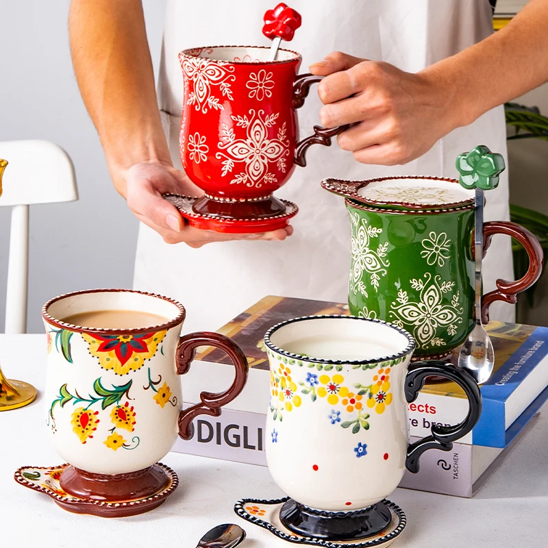 Nordic-Style-Ceramic-Stemware-Mug-with-Cover-High-grade-Delicate-Milk ...