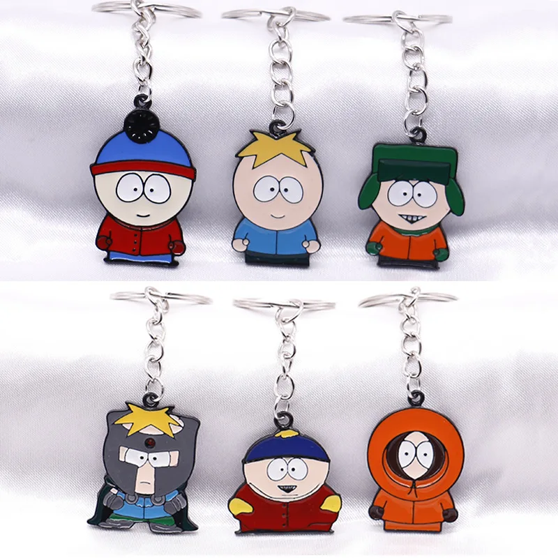 Cartoon Figure Enamel Brooch Keychains Anime Southpark 15 Theme Stan ...