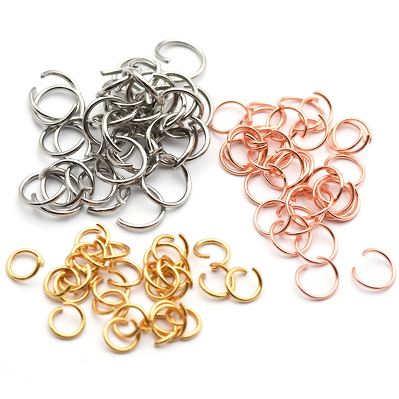 100pcs Stainless Steel Jump Rings Split Rings Necklace Bracelet ...