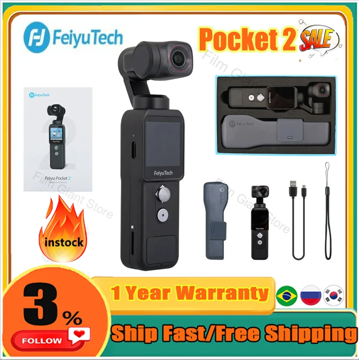 FeiyuTech-Feiyu-Pocket-2-Handheld-3-Axis-Gimbal-Stabilized-4K-Video ...
