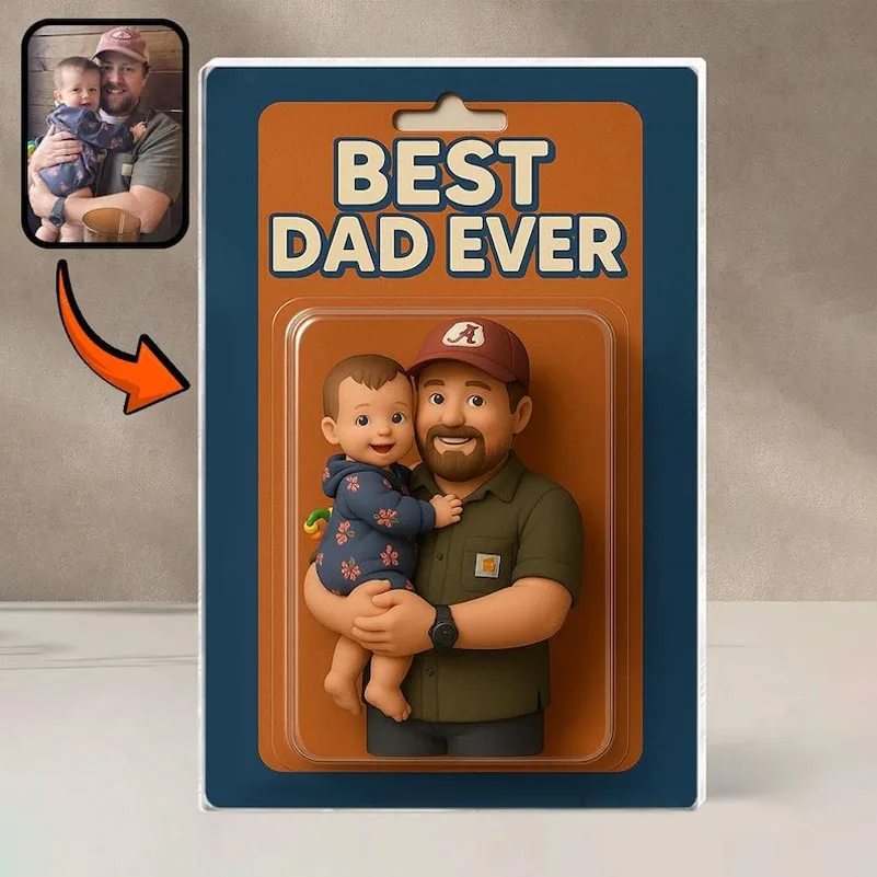 Personalized Father's Day Gift Custom Photo Dad And Kids Acrylic Plaque ...