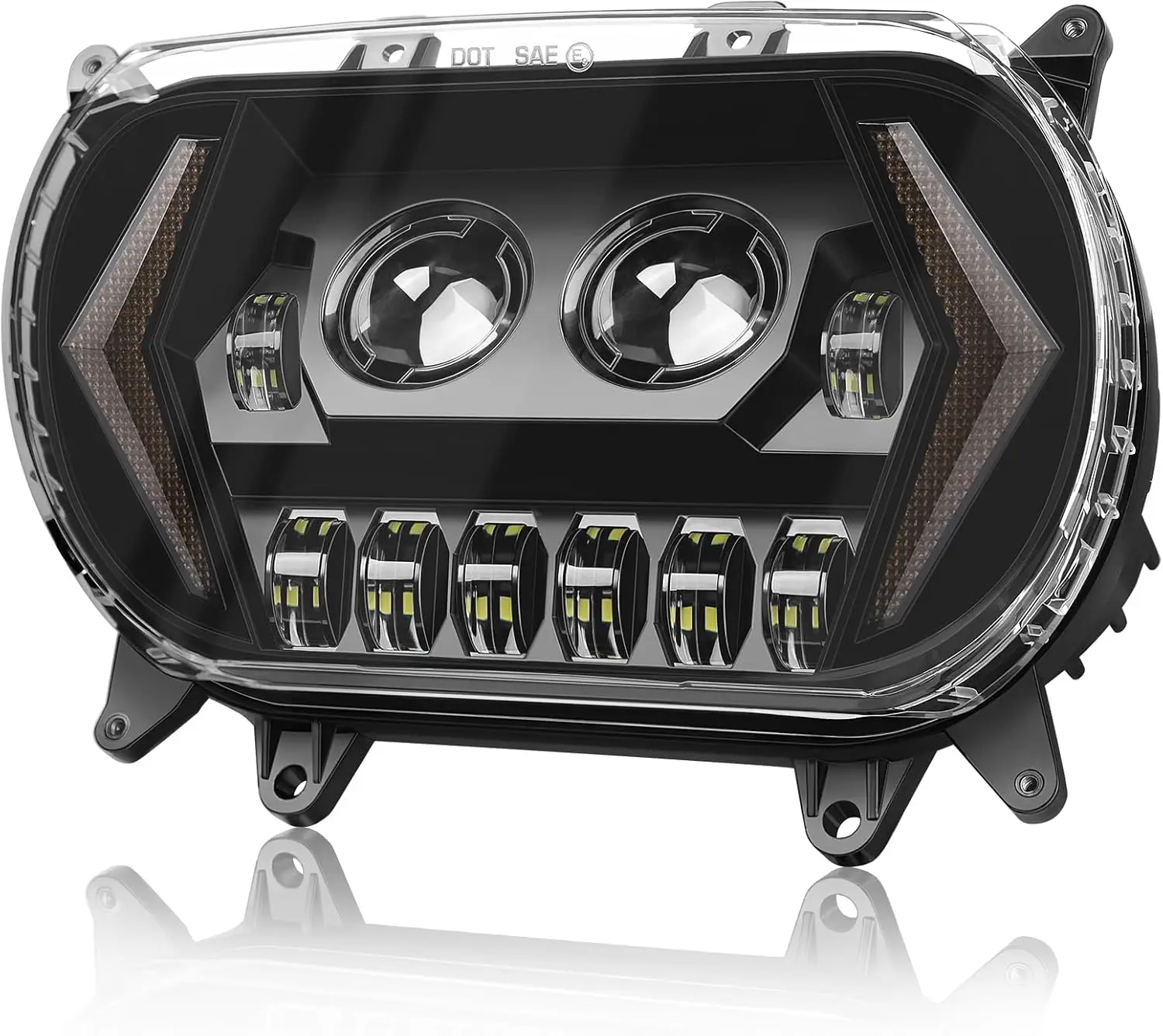 120W Road Glide Led Headlight Super Bright Front Headlamp High Low Beam ...