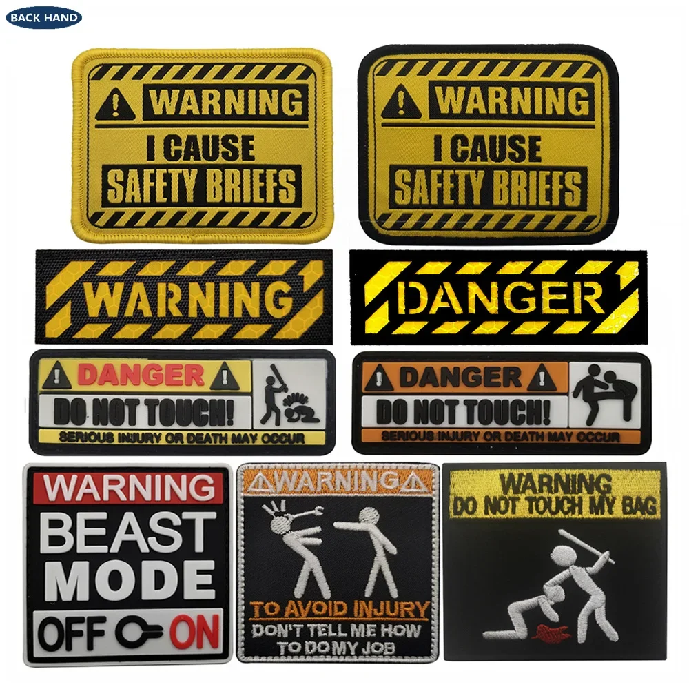 1PC-Danger-Warning-Sign-IR-Patches-DO-NOT-Touch-My-Bag-Clothing-DOES ...