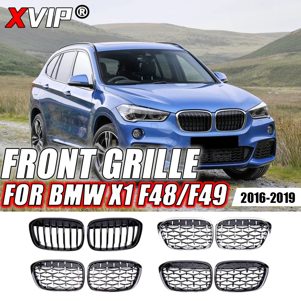 XVIP Silver Diamonds Style Front Bumper Grilles For BMW X1 F48 F49 2016 ...