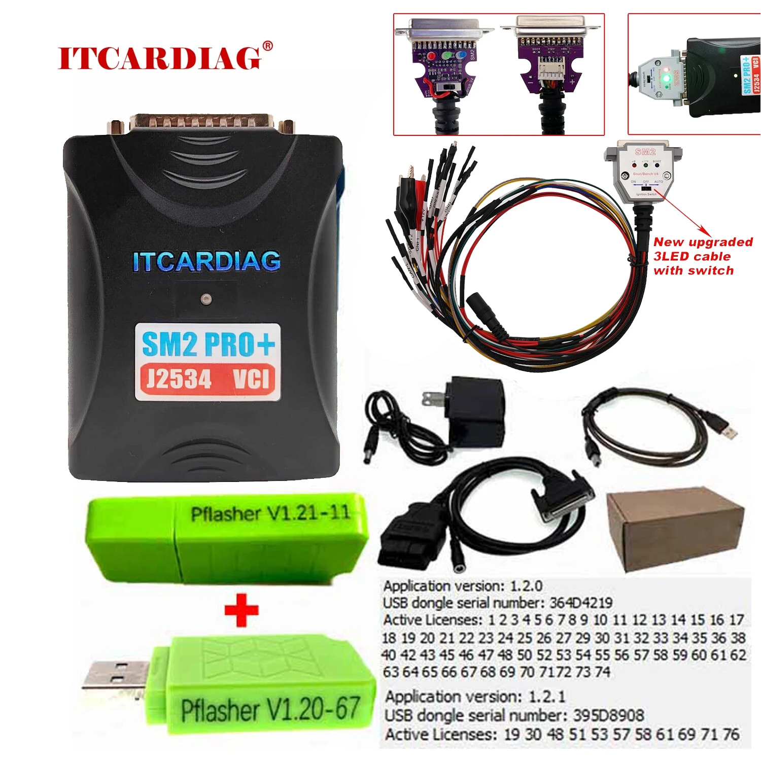 2.21.22 Oranignal Sm2 Pro J2534 Vci Ecu Programmer With Pflasher 1.21/1 ...