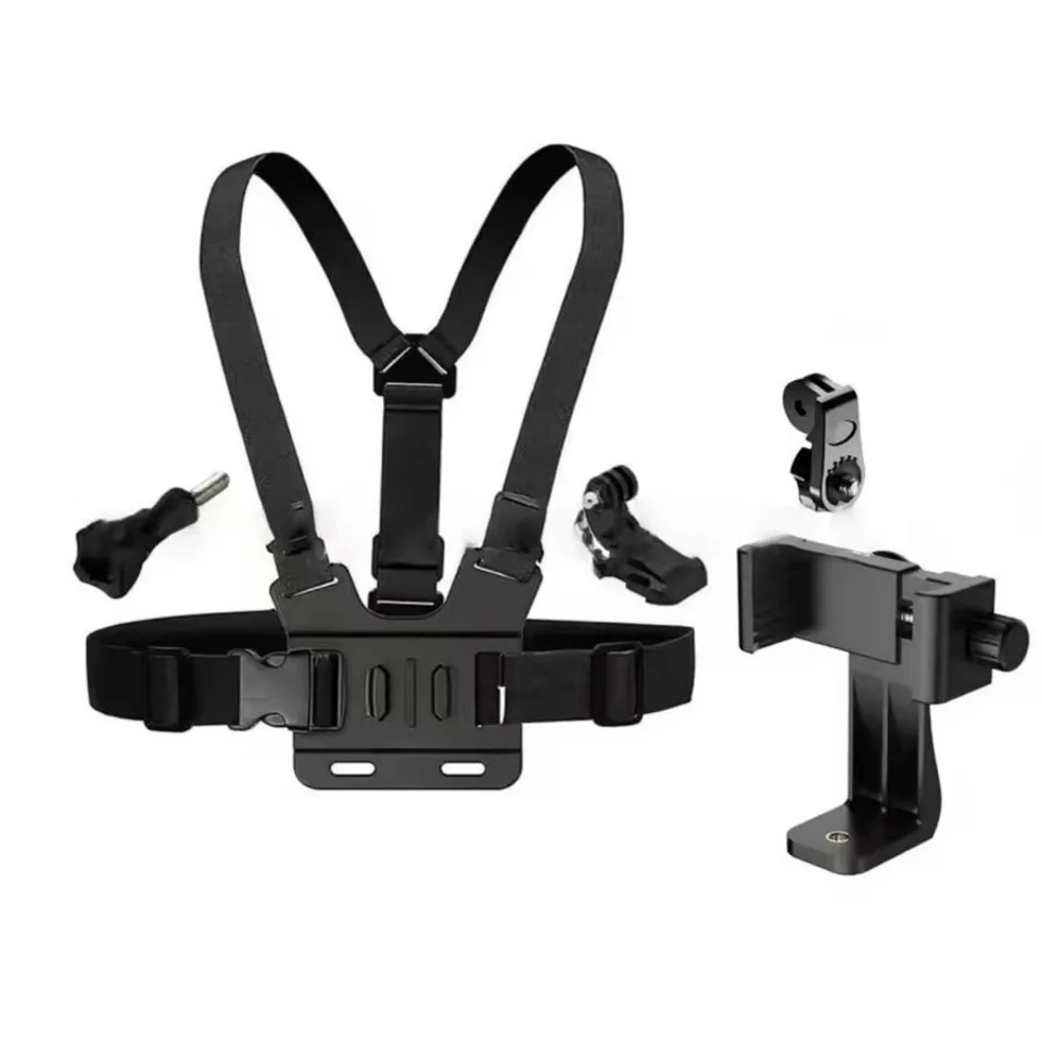 Adjustable Phone Clip Holder with Chest Strap Mount, Compatible with ...