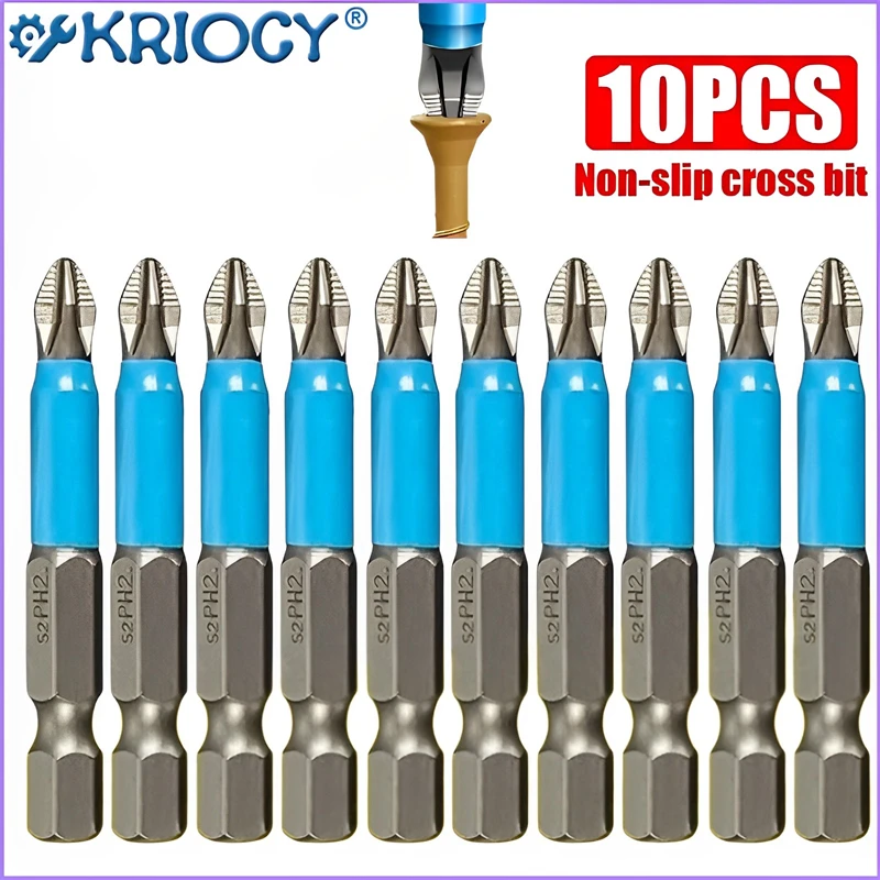 5/10Pcs 50mm PH2 Cross Bit Drill Head Screwdriver Bits Hand Tools Anti ...
