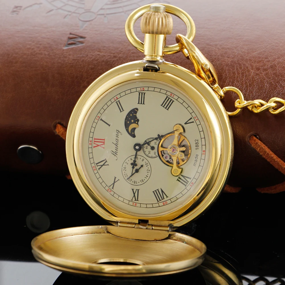 Moon Phase Pocket Watch
