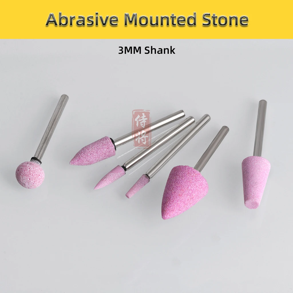 10pcs-3mm-Shank-Abrasive-Mounted-Stone-Point-For-Rotary-Tools-Electric-Grinding-Stone-Wheel-Head ...