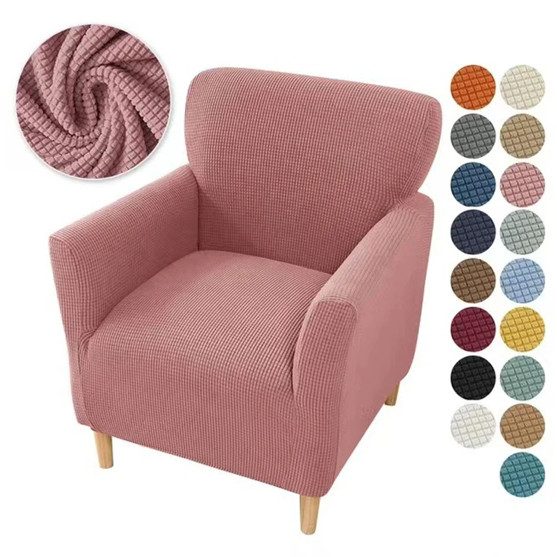 Single-Person-Sofa-Cover-Plaid-Velvet-Adjustable-Stretch-Slipcover ...