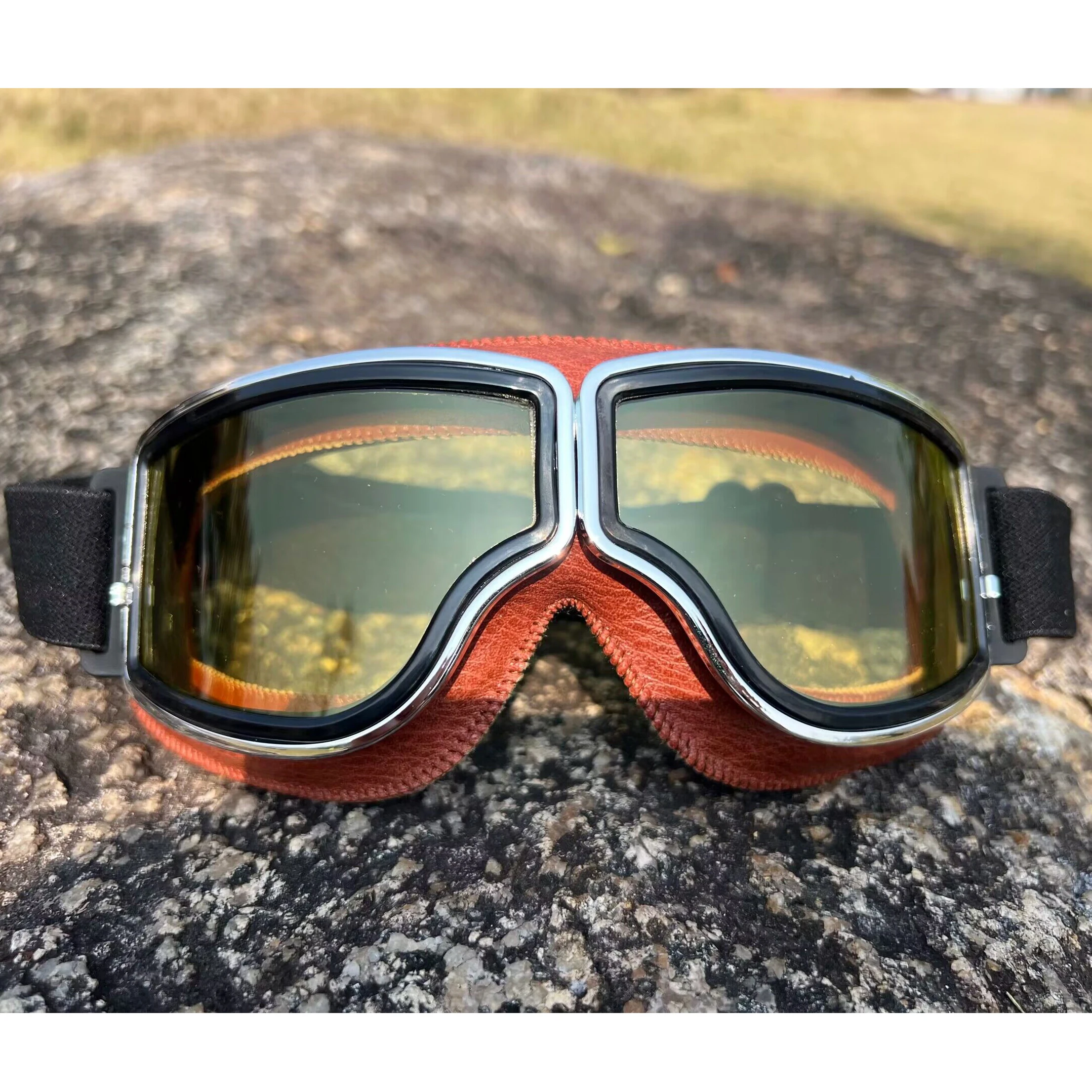 Vintage-Goggles-Motorcycle-Leather-Goggles-Glasses-Cruiser-Folding ...