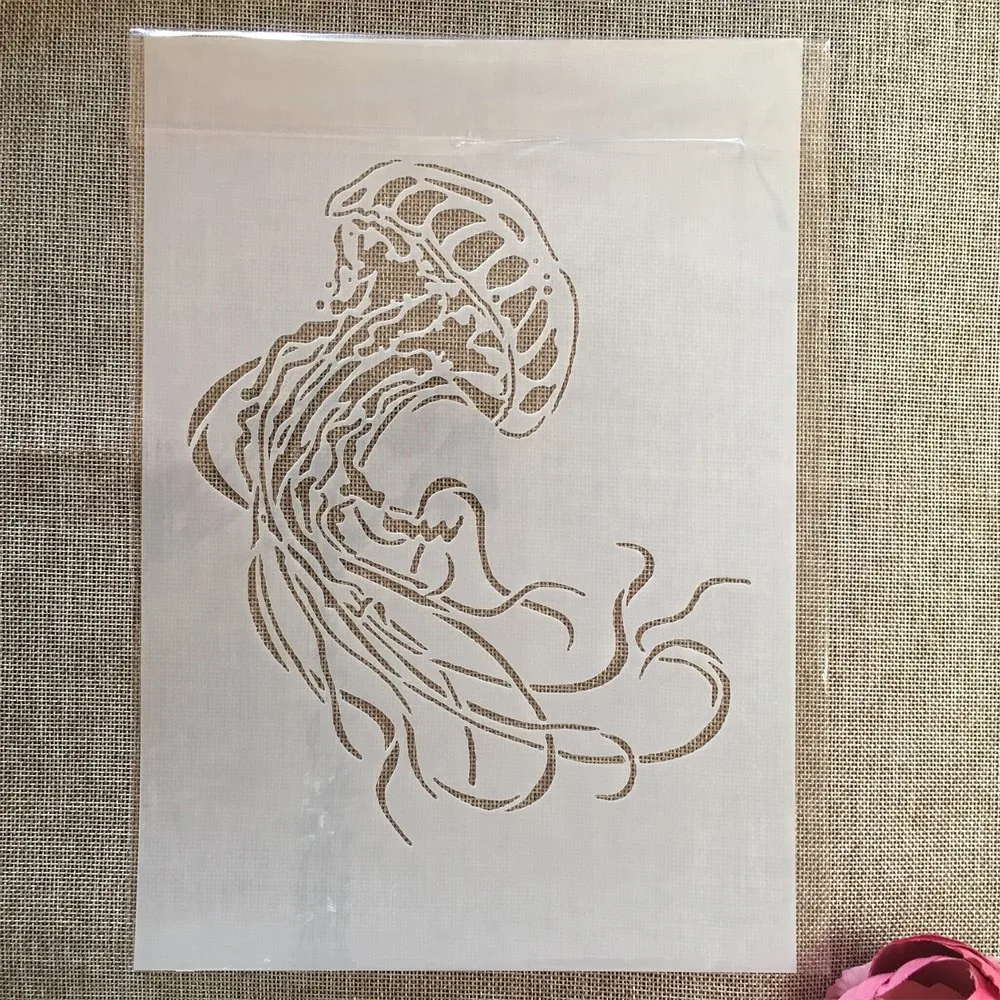 A4-29cm-Jellyfish-DIY-Layering-Stencils-Wall-Painting-Scrapbook ...