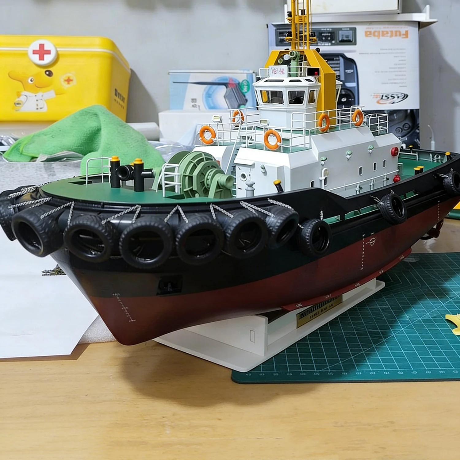 1/50 Scale RC Ships 48cm Guangzhou Class Remote Control Tugboat Dual ...