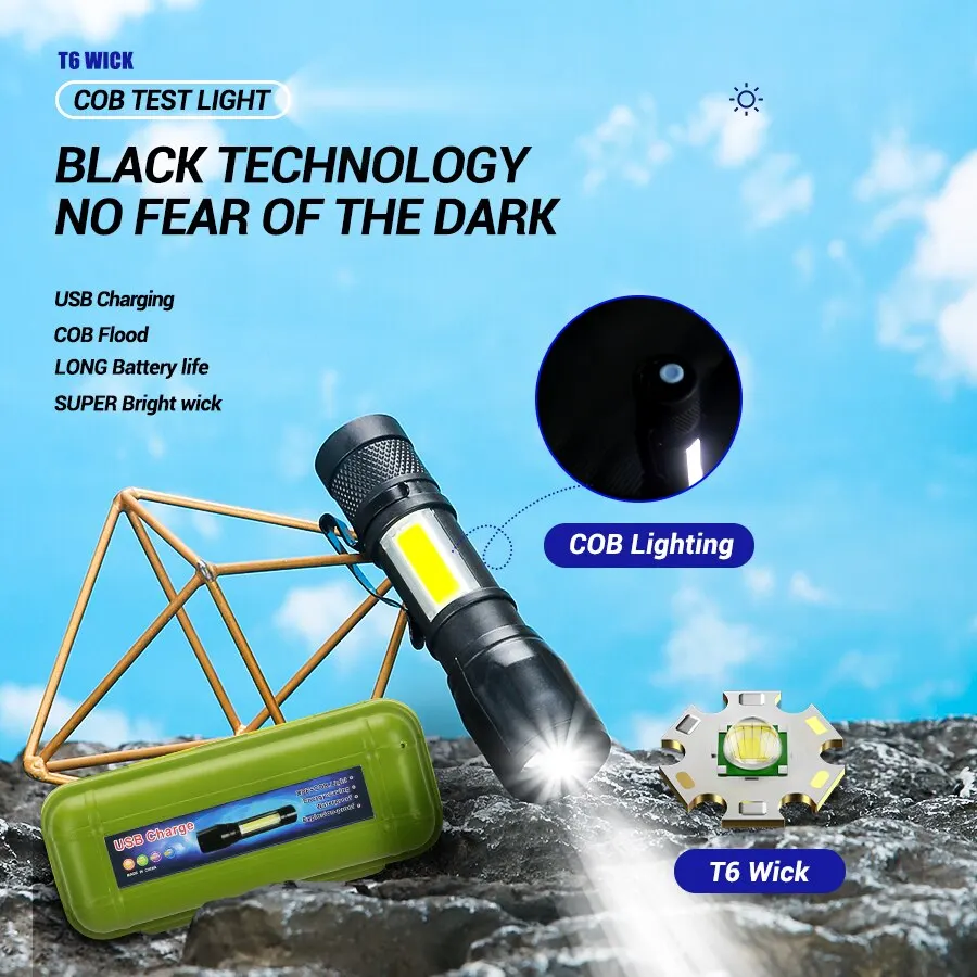 Mini-Torch-LED-Rechargeable-Flashlight-Portable-USB-Charging-Flashlight ...