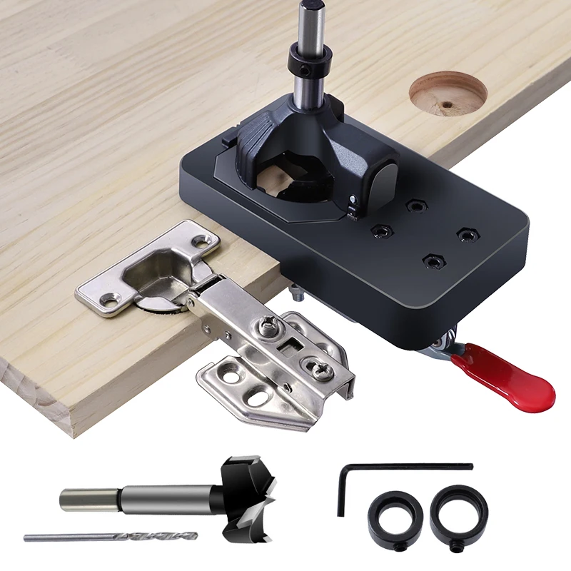 Concealed-Hinge-Jig-Kit-with-35mm-Forstner-Bit-ABS-Plastic-Puncher ...