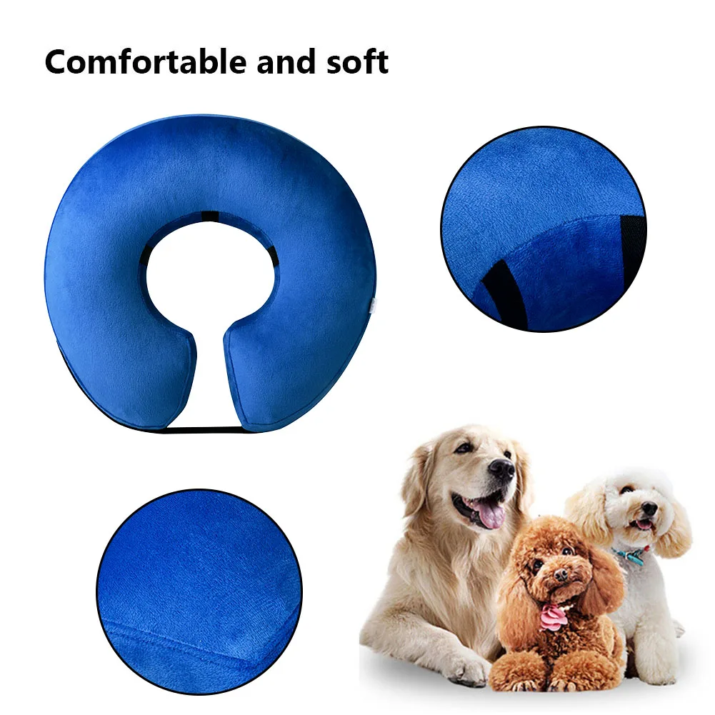 Inflatable-Dog-Neck-Cone-Recovery-Adjustable-Elizabeth-Circle-Anti-bite ...