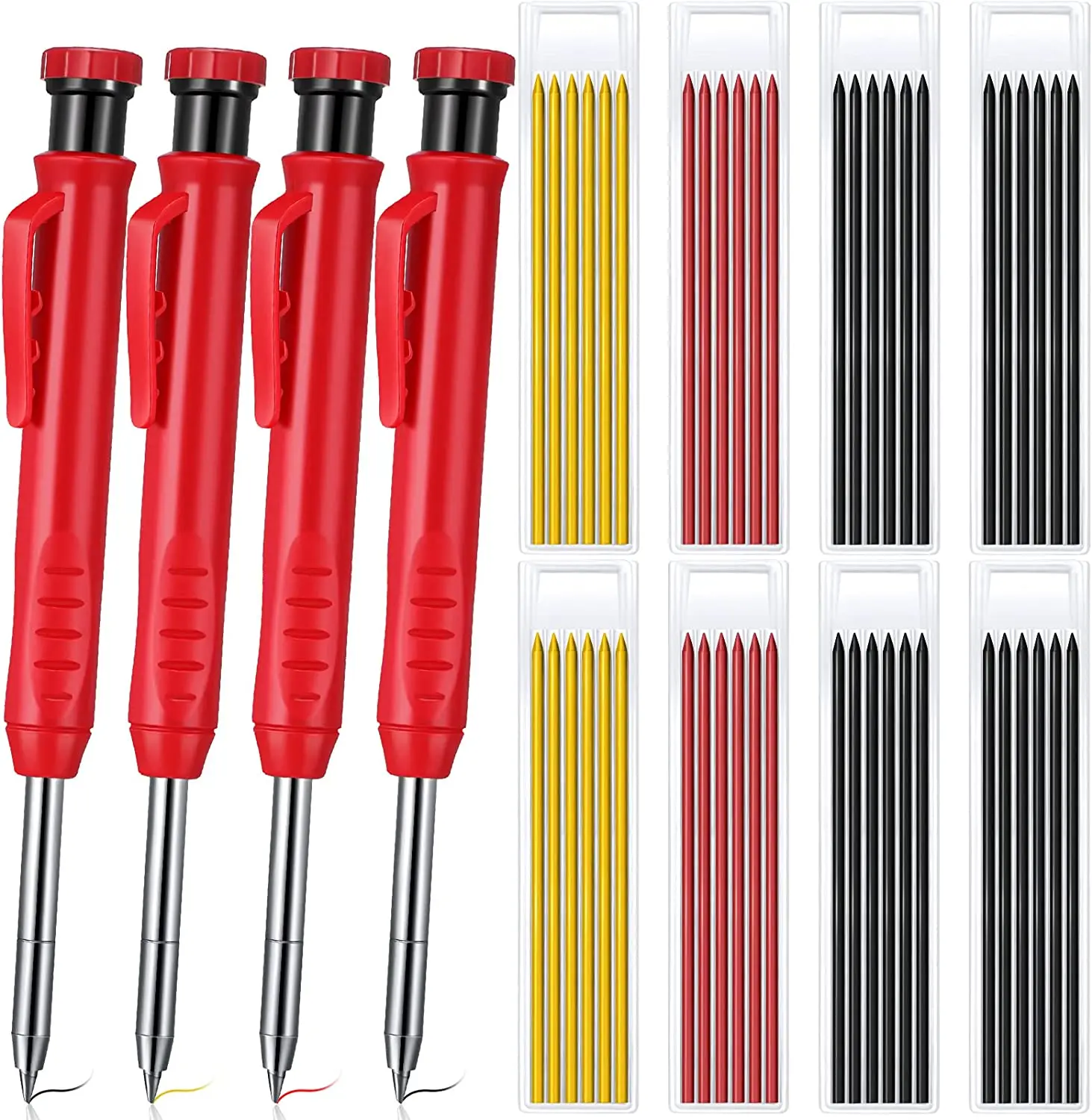 Solid-Carpenter-Pencil-with-Sharpener-Set-Includes-Mechanical-Pencils ...