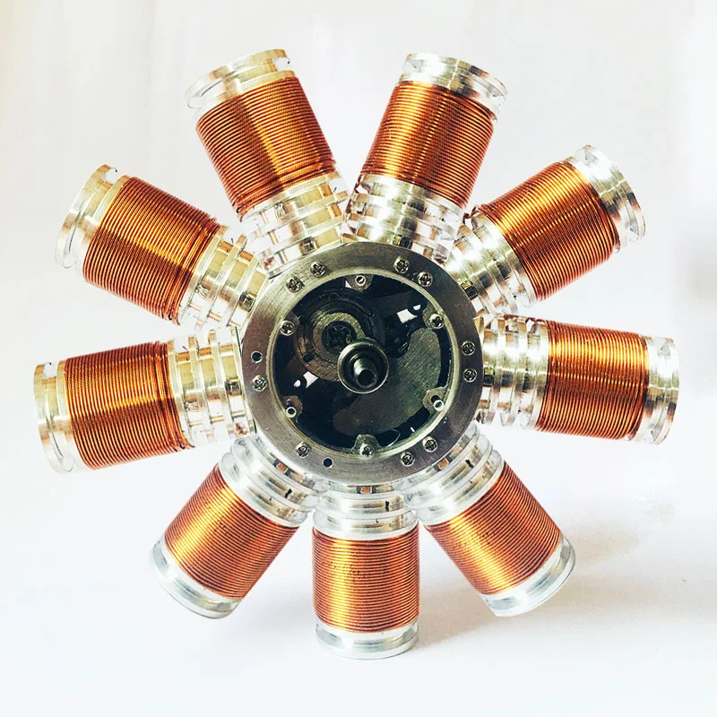 별 모양 엔진 모델, 강력한 마그네틱 피스톤 엔진, DC 브러시리스 모터, 전자기 이론 연구 교육 보조