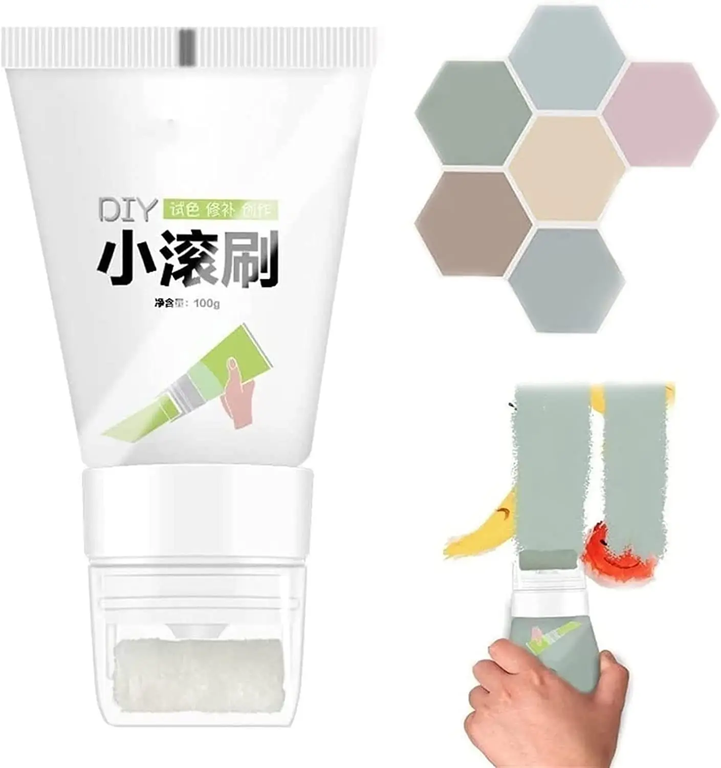 Metope Paszta Henger Kis Görgős Kefe Latex Festék Diy Száraz Fal Javító ...