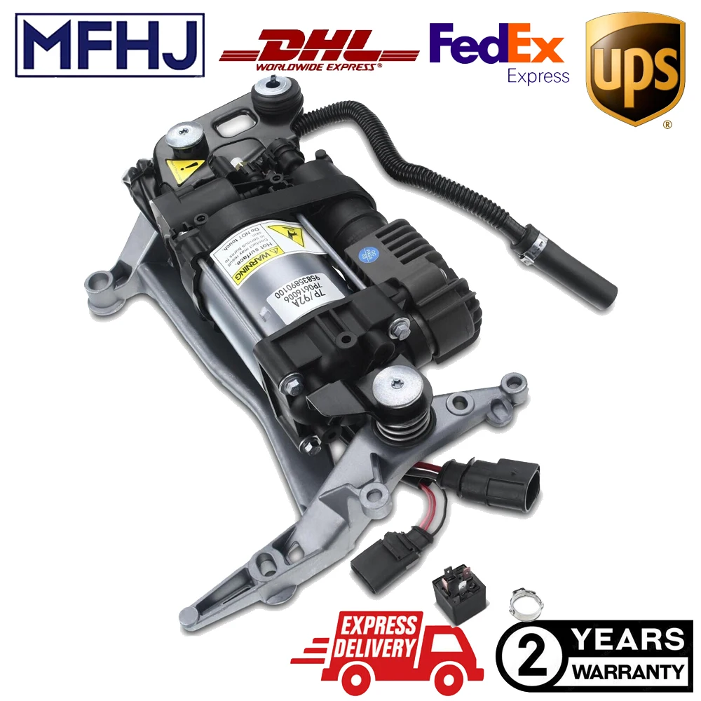 Bomba-de-compresor-de-suspensi-n-neum-tica-con-soporte-para-VW-Touareg ...