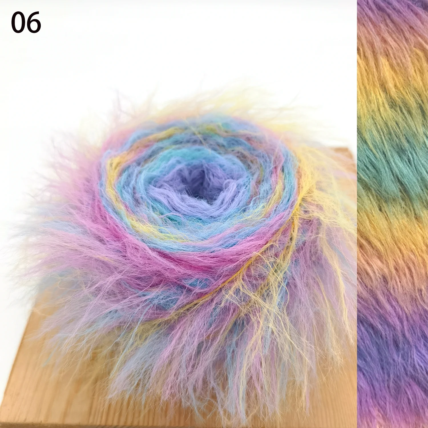YUYI-4cm-Gradient-Yarn-Long-Plush-Yarn-Crochet-Knitting-Yarn-Puffy-Yarn ...