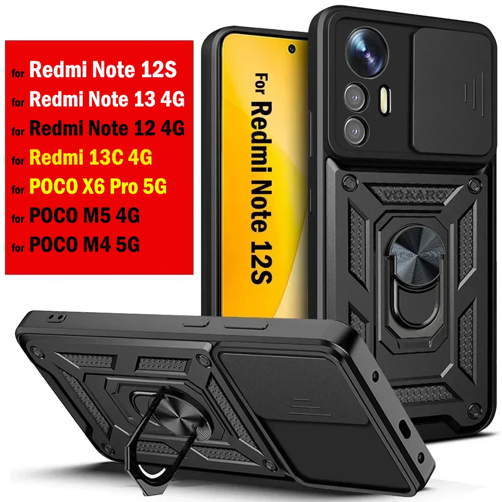 Slide-LEns-Armor-Funda-for-Redmi-Note-12S-12-13-13C-4G-Case-for-Xiaomi ...