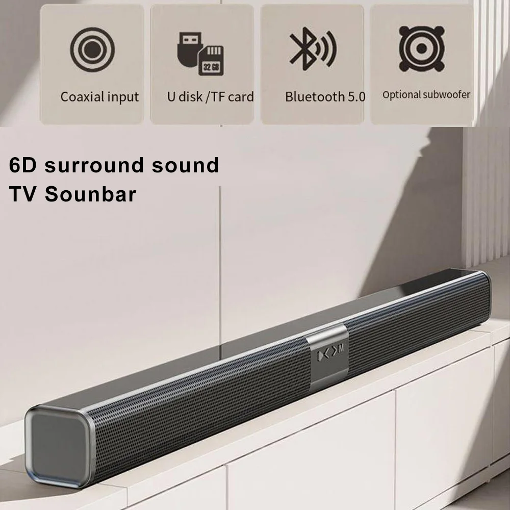 80cm Length TV Soundbar Bluetooth Speaker Home Wireless Echo Wall ...