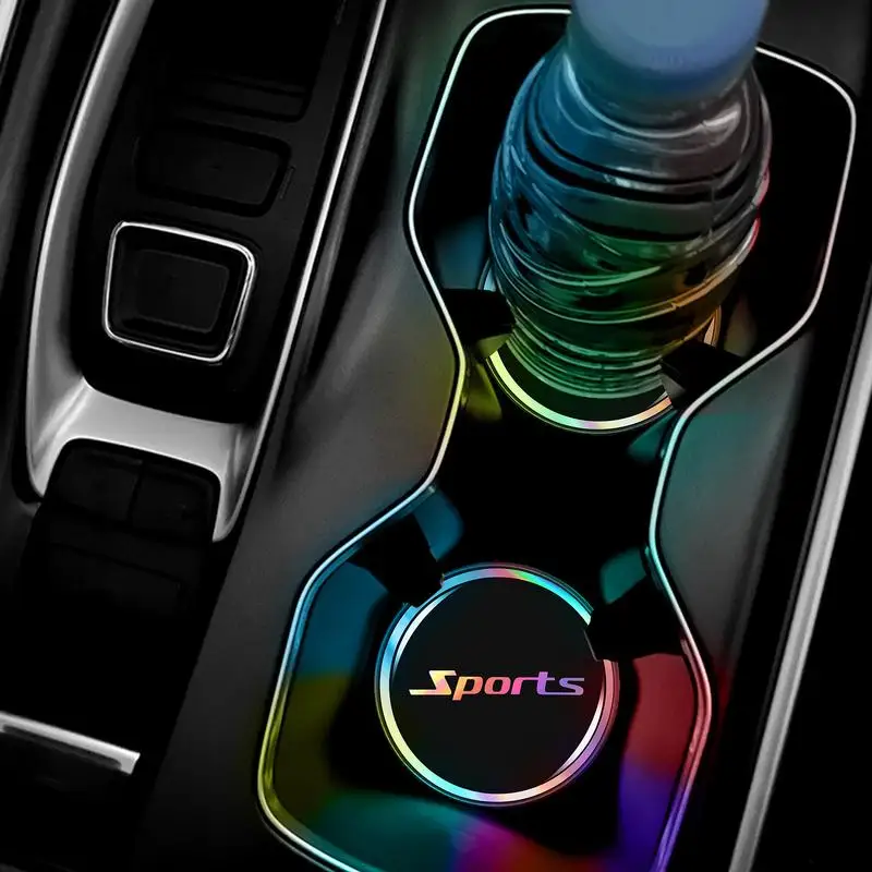 Cup-Coasters-For-Car-2pcs-Reflective-Colorful-Auto-Cup-Holder-Coaster ...