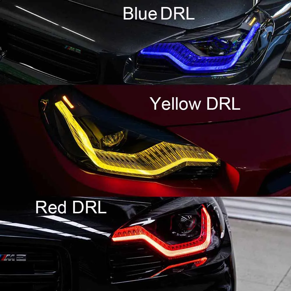 Red-Blue-Yellow-DRL-for-BMW-2-Series-G87-G42-M2-M240i-Adaptive-LED ...