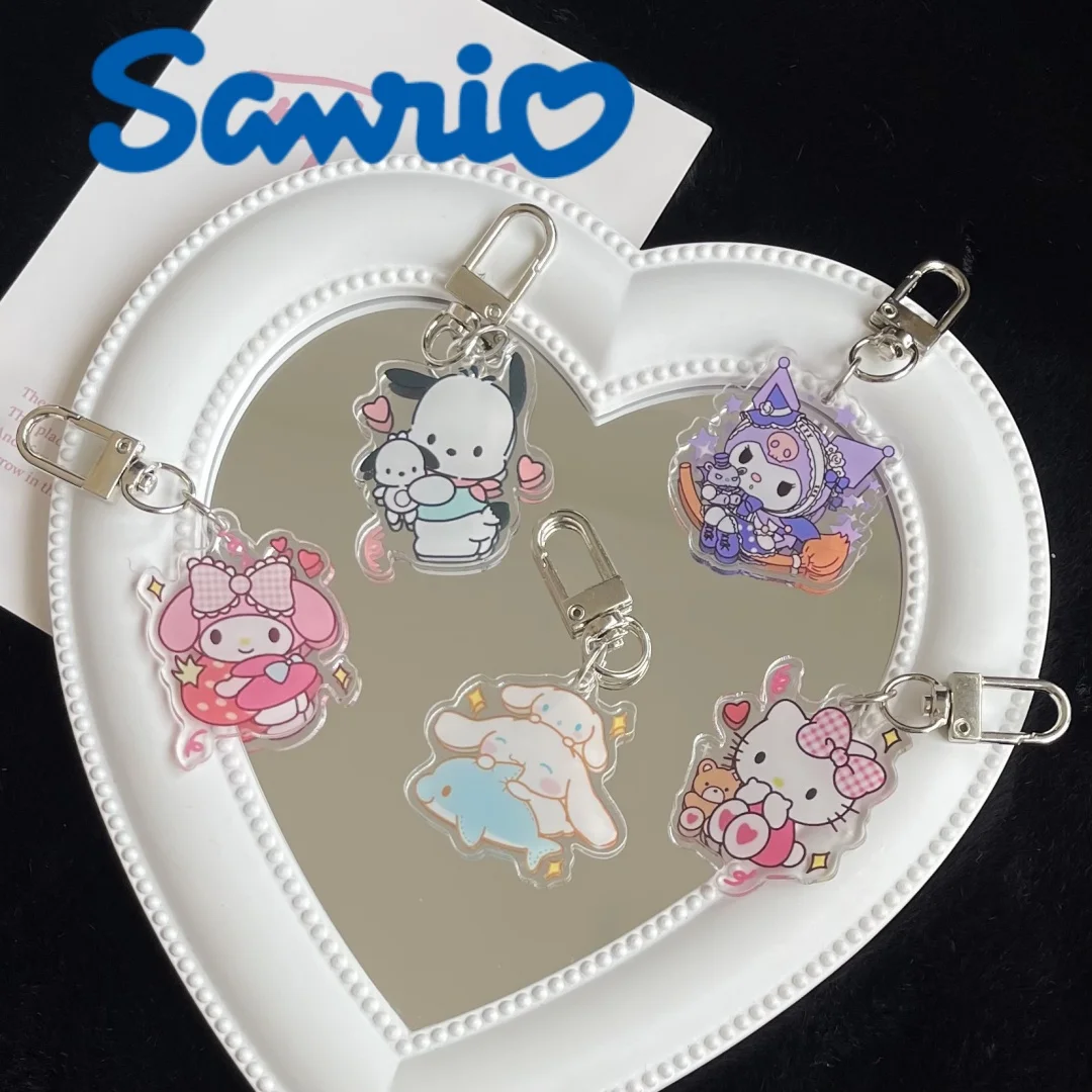 5pcs-Sanrio-HelloKitty-Keychain-Action-Anime-Figures-Kuromi-Acrylic ...