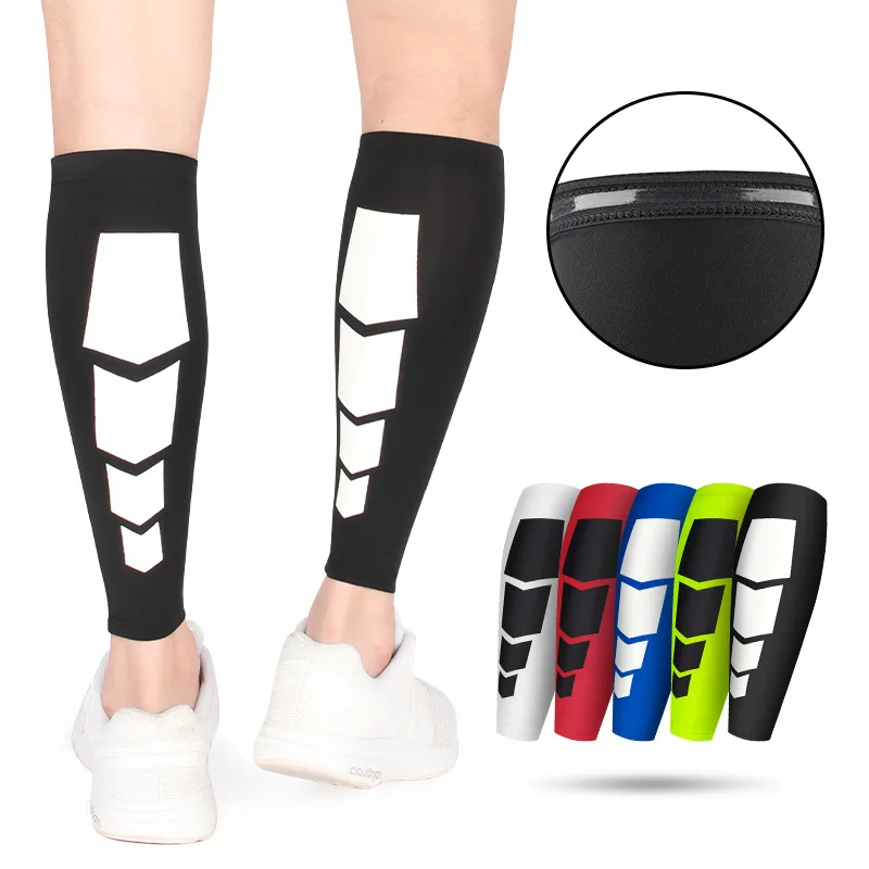 Calf Sleeves Leg Warmers Compression Brace Leggings Football Sports ...