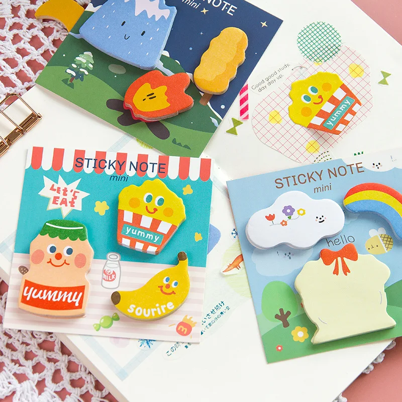MOHAMM-90-Sheets-Kawaii-Korean-Cartoon-Shaped-Sticky-Notes-for-Message ...