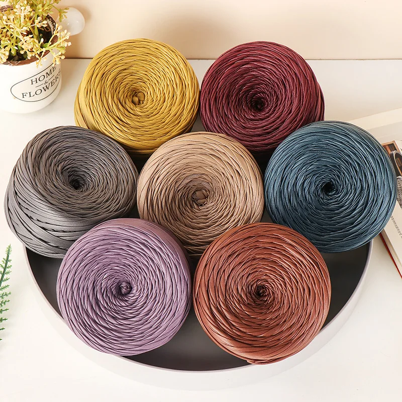 200g/Roll Nappa Leather Matte Faux Leather Yarn DIY Knitting Crochet ...