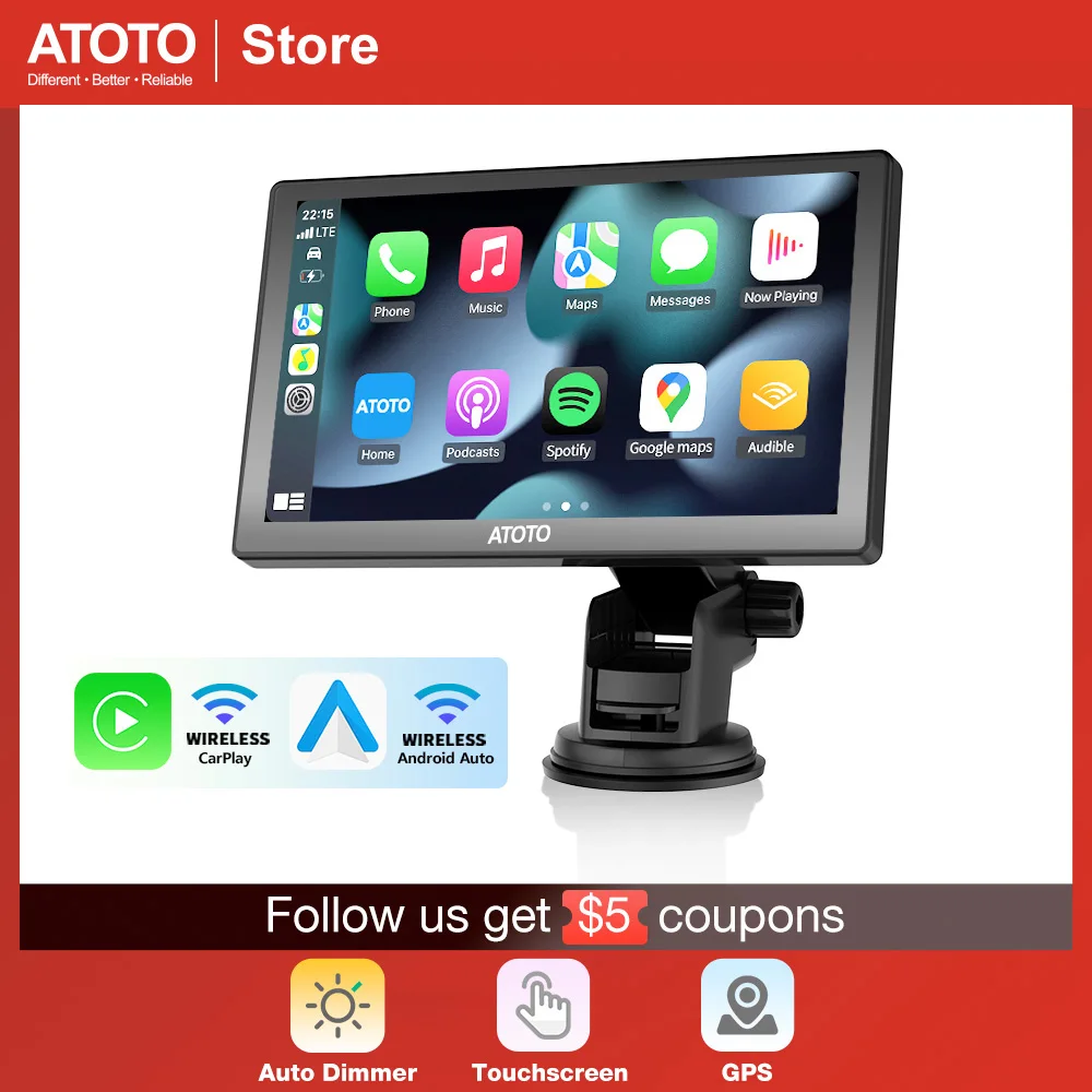ATOTO-P8-Portable-Car-Radio-Wireless-CarPlay-Android-Auto-7-Inch-QLED ...