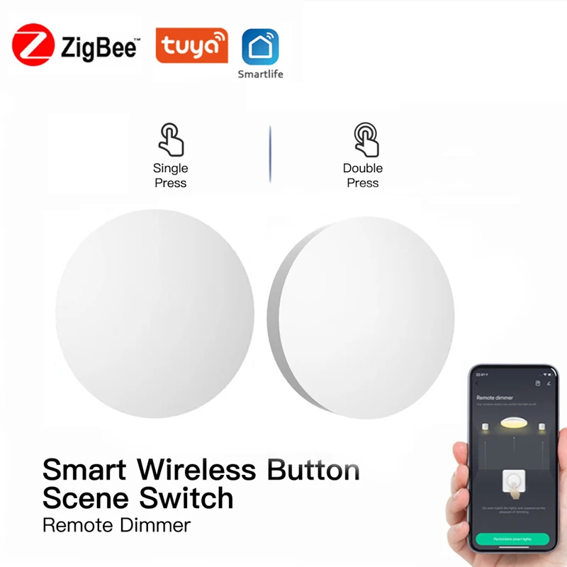 Tuya-ZigBee-Smart-Push-Button-Scene-Switch-Single-double-Click-Remote ...