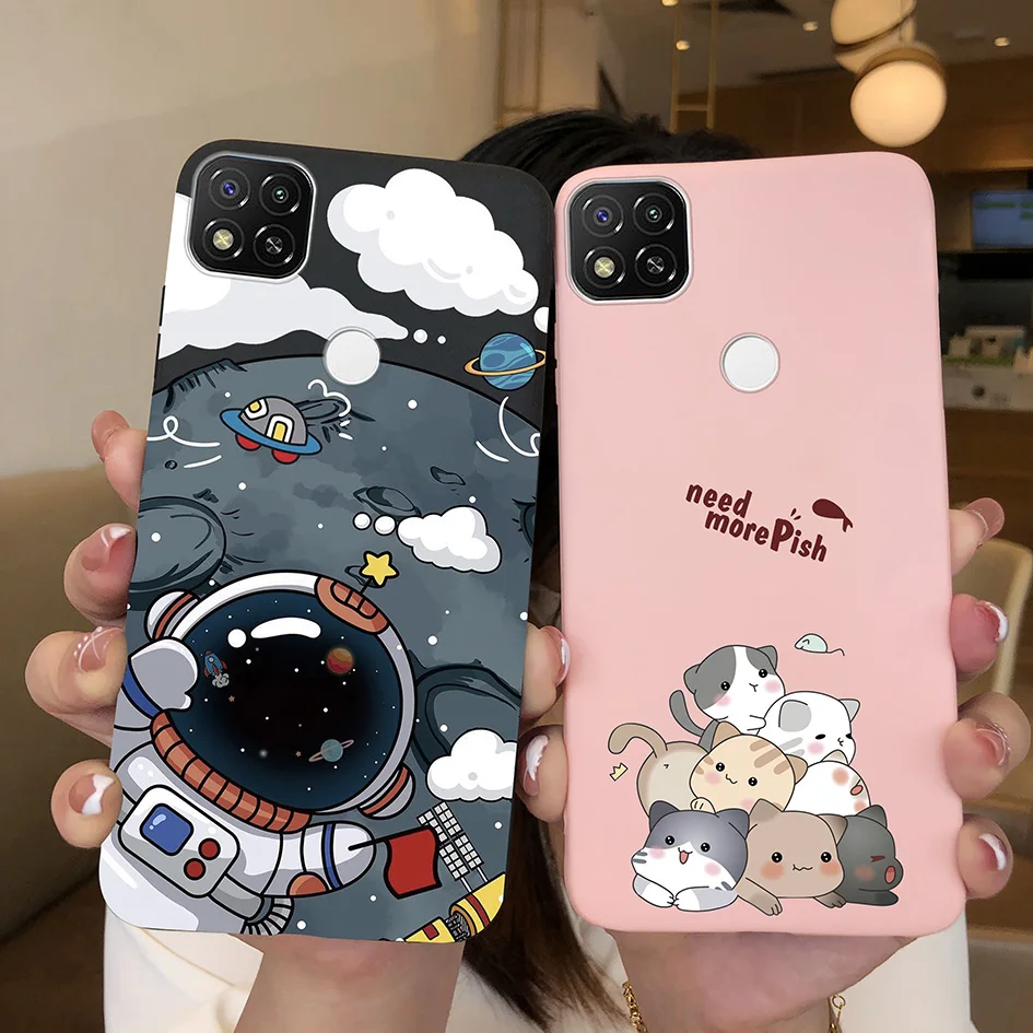 For-Xiaomi-Redmi-9C-Case-Fashion-Cute-Bear-Cat-Dinosaur-Bumper-Soft-TPU ...
