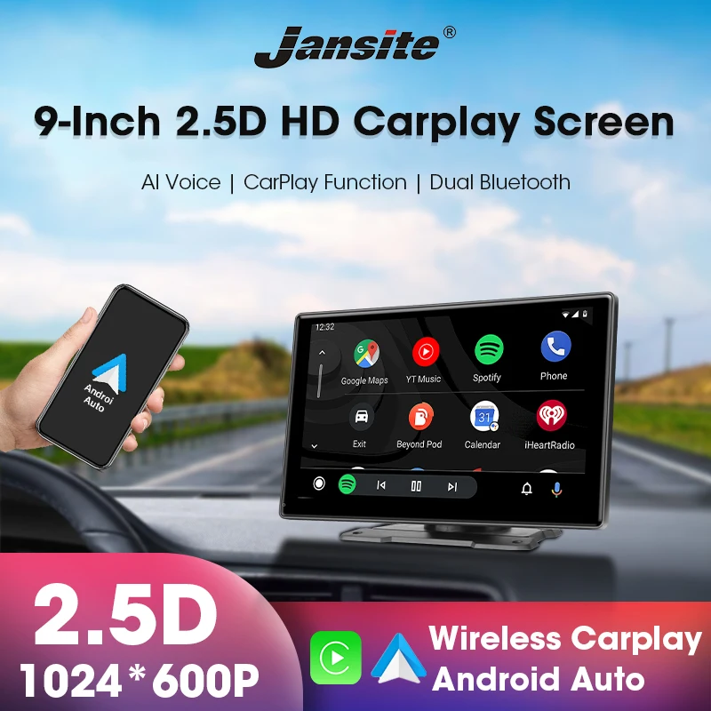 Jansite-Leitor-Port-til-Carplay-MP5-Smart-Monitor-Android-Suporta-Auto ...
