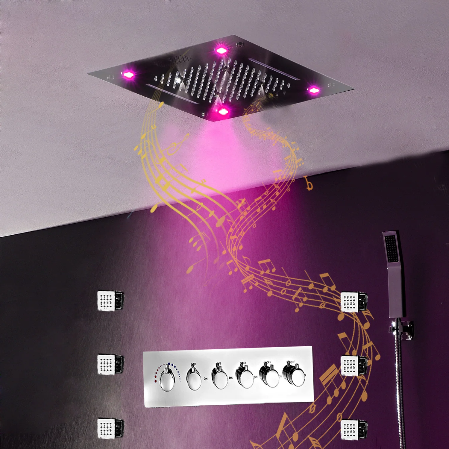 5-Functions-LED-Music-Shower-Set-Ceiling-16-rain-mist-waterfall ...