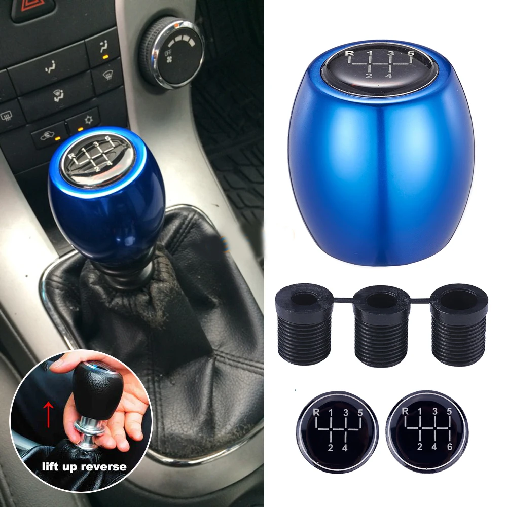 Auto-Car-5-6-Speed-Manual-Lift-Up-Reverse-Gear-Shift-Knob-Aluminum ...