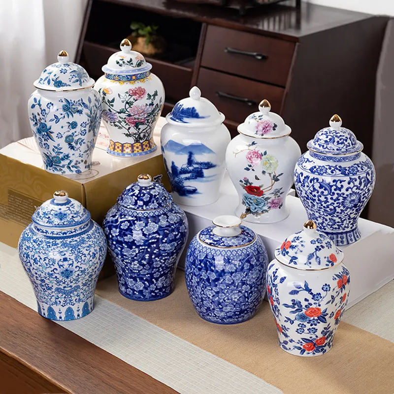 Blue and White Porcelain Ceramic Tea Pot General Can Moisture-proof ...
