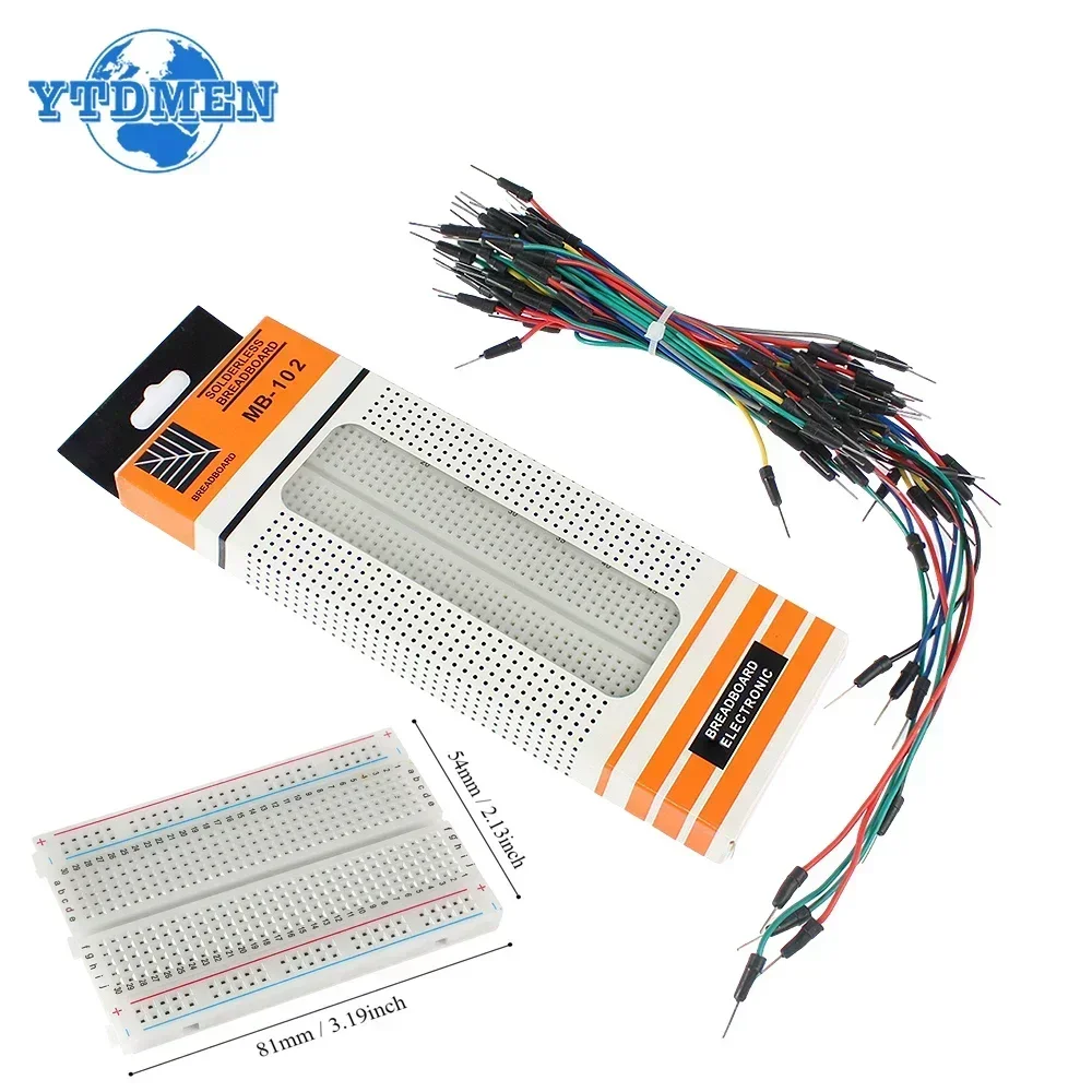 MB-102-Breadboard-400-830-Points-Solderless-PCB-Bread-Board-Jumper-Wire ...