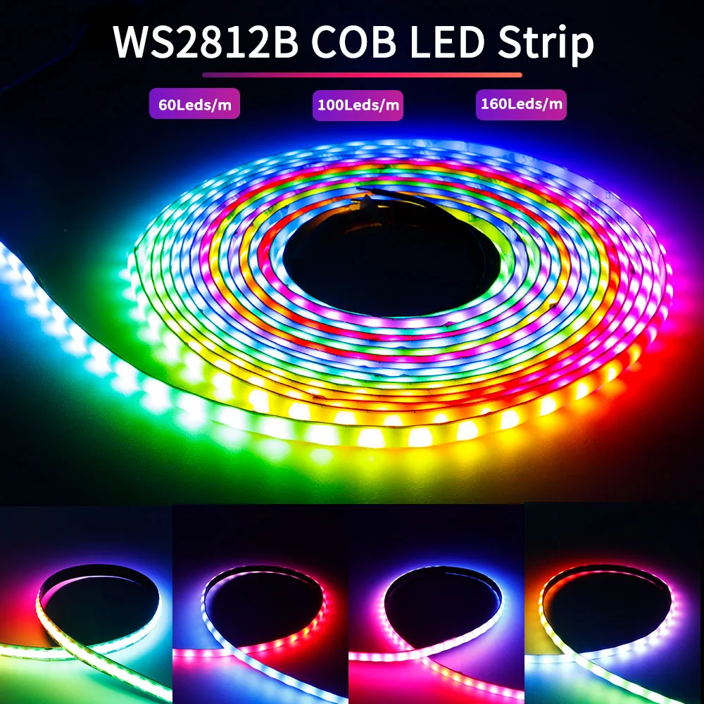 DC5V-WS2812B-RGBIC-COB-LED-Strip-WS2812-High-Density-Individually ...
