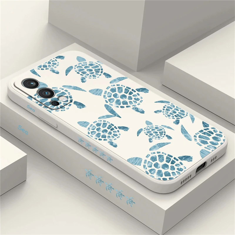 Turtle Print Shockproof Silicone Phone Case - Soft Bumper Back Cover ...