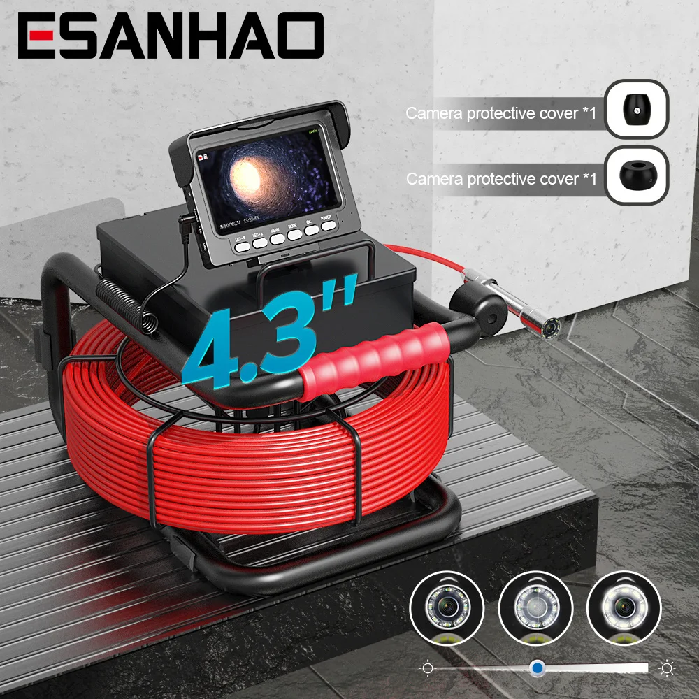 Sewer-Pipe-Inspection-Camera-22MM-With-DVR-IP68-Waterproof-Sewage ...