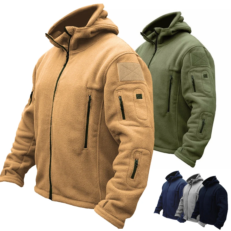 Tactical Recon Fleece Jacket Hunting Winter Outdoor Hiking Army Hoodie ...